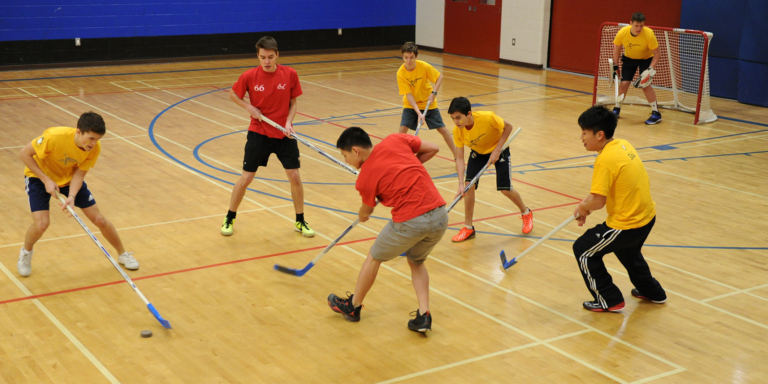 Floor Hockey at North Penn YMCA